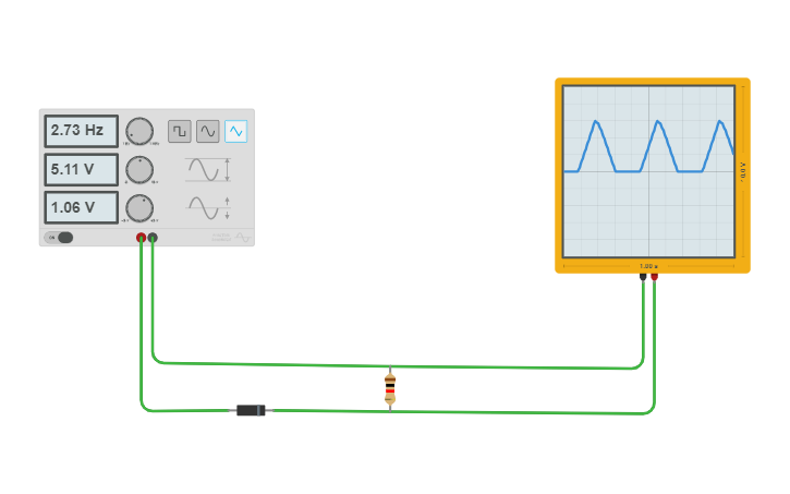 Circuit design diode characteristics - Tinkercad