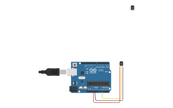 Circuit design lm35 - Tinkercad