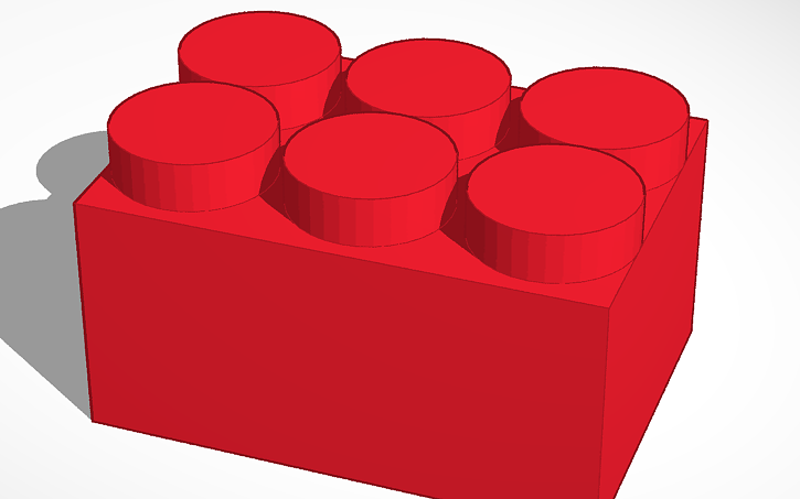 3D design Red Lego Brick | Tinkercad