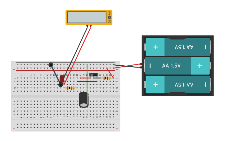 Circuit design condensador | Tinkercad