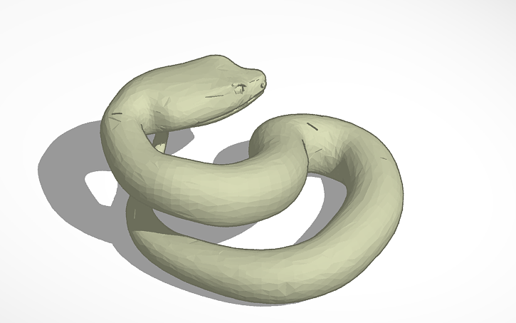 3D design serpente - Tinkercad