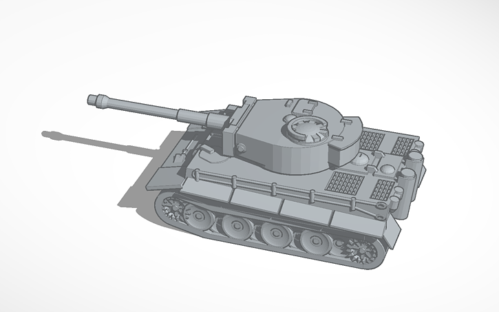 3D design world war 2 tiger 1 tank - Tinkercad