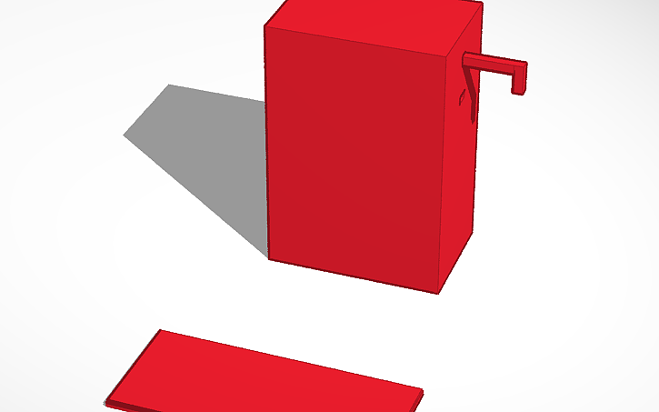 3D design Hand sanitizer machine body and back panel - Tinkercad