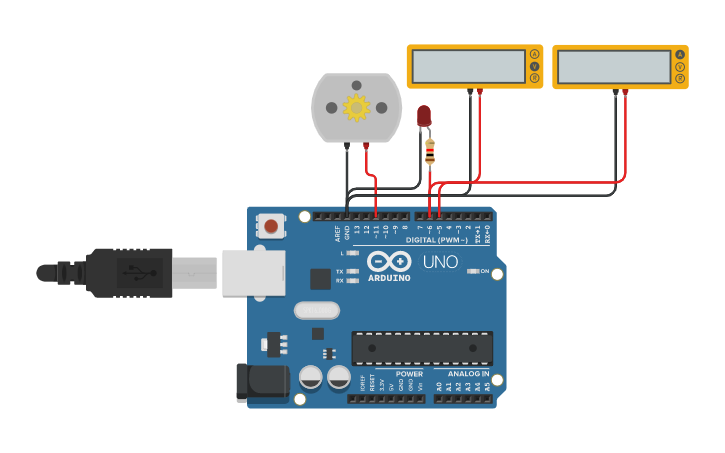 Circuit Design Led Brightness And Motor Speed Control Tinkercad