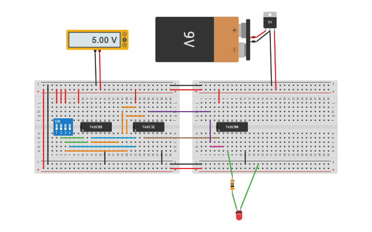 Circuit design Simulación de circuitos lógicos - Tinkercad