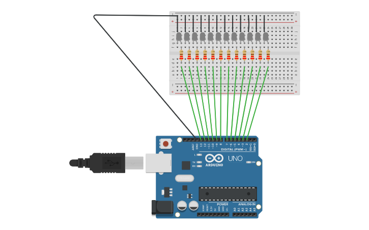 Circuit Design Arduino Sequential Led Tinkercad 2577