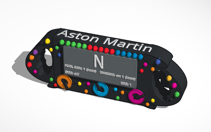 3D design F1 red bull steering wheel - Tinkercad