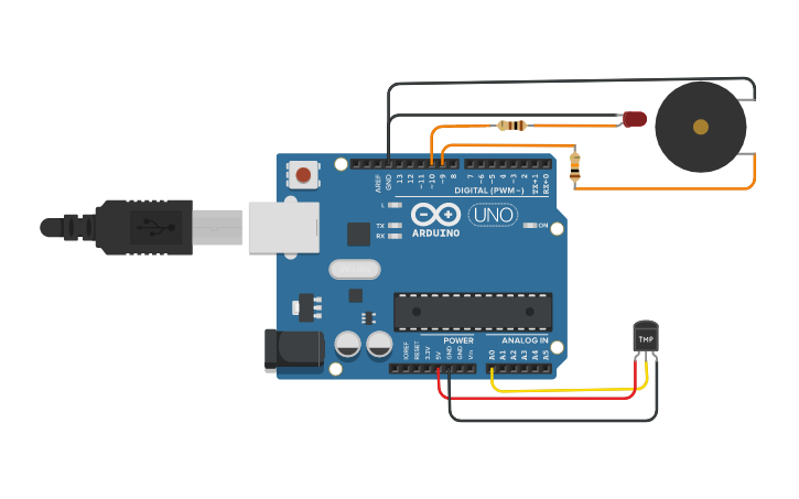Circuit design Engine Coolant Temperature Sensor - Tinkercad