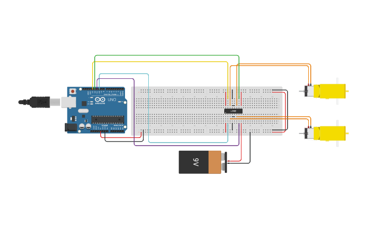 Circuit design Motor Controller - Tinkercad