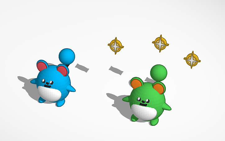 3D design Shiny Marill - Tinkercad