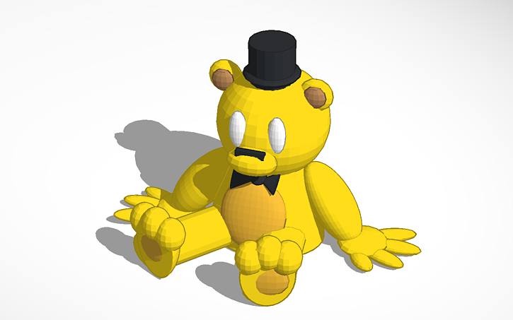 3D design Golden Freddy Chibi | Tinkercad