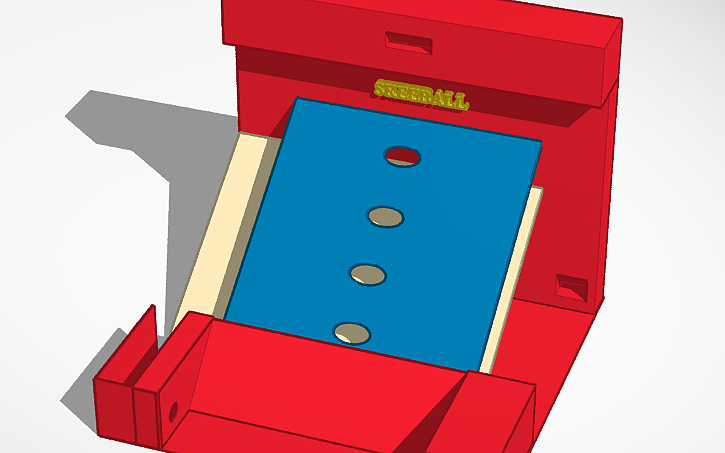 3D design SKEEBALL inside - Tinkercad