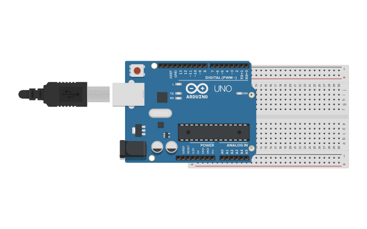 Circuit design codificação polar RZ - Tinkercad