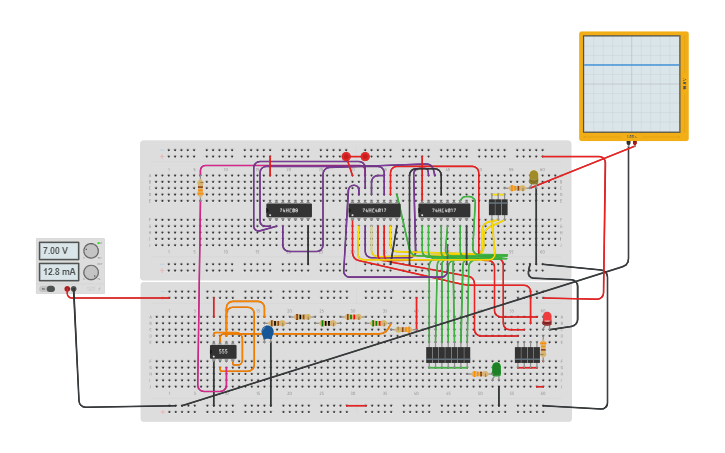 Circuit design semaforo - Tinkercad