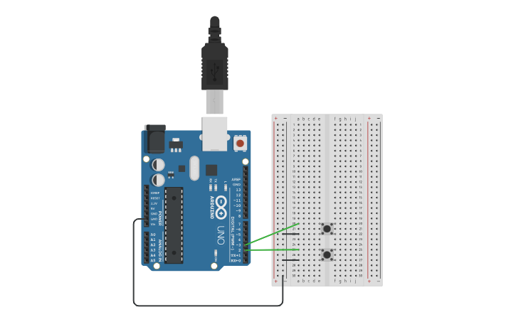Circuit Design Counting To 10 With Interrupt Tinkercad