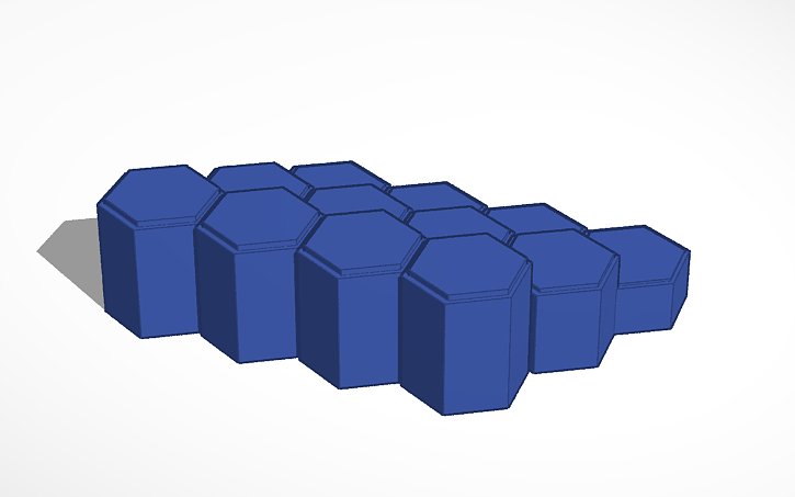 3D design Hex Grid terrain | Tinkercad