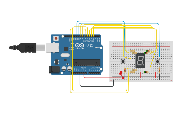 Circuit design Counter | Tinkercad