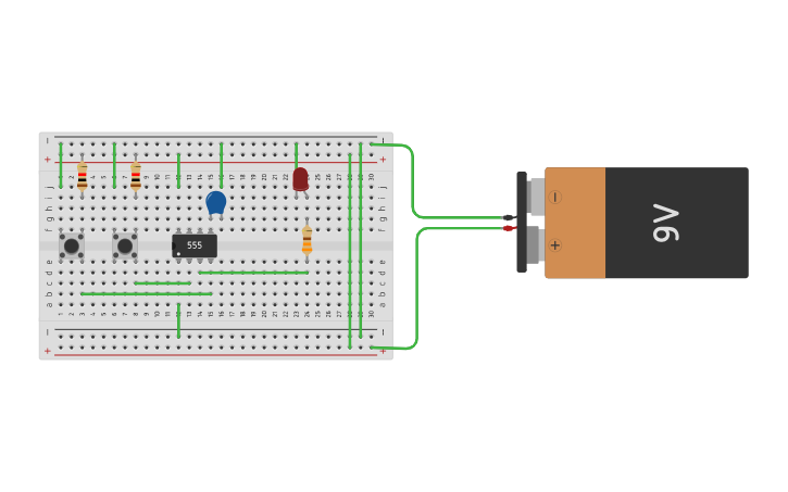 Circuit design set-reset - Tinkercad