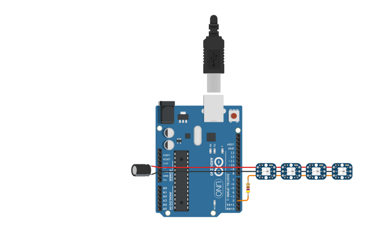 Circuit Design Arduino Neopixel Example Tinkercad