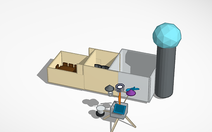 3D design lunar weather monitoring station - Tinkercad