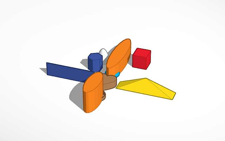 3d Design Town Of Geometric Shapes Tinkercad