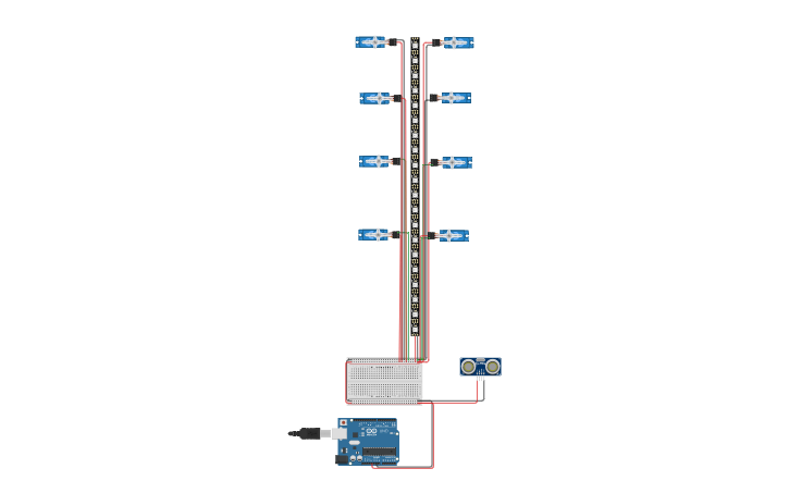 Circuit Design Flood Indication System Tinkercad