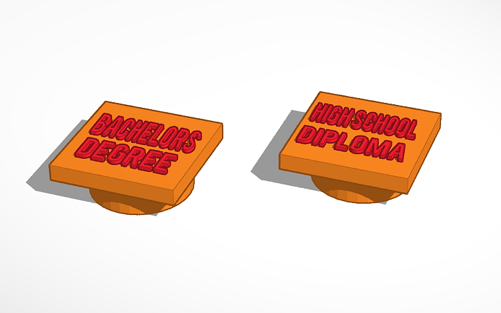 3d Design Graduation Hats Iteration 2 Tinkercad
