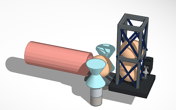 3D design Shooting mechanism - Tinkercad