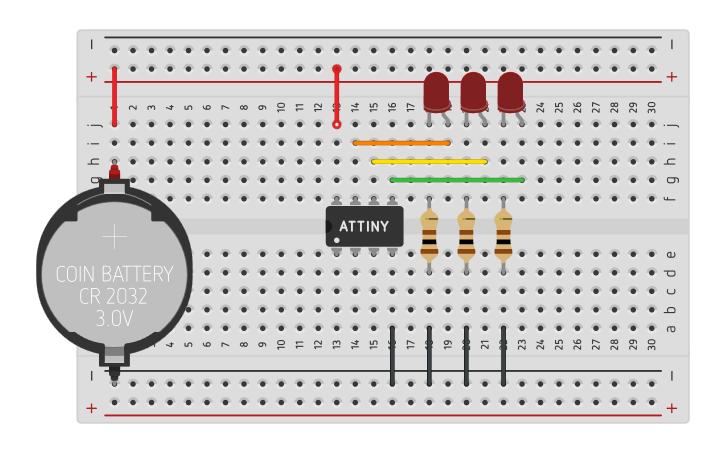 Circuit design Compteur binaire - Tinkercad Circuit design Compteur binaire - Tinkercad