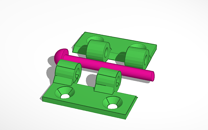 3D design simple 90°hinge/ 90°Scharnier 80mmx50mm | Tinkercad