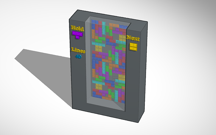3D design Tetris mapa - Tinkercad