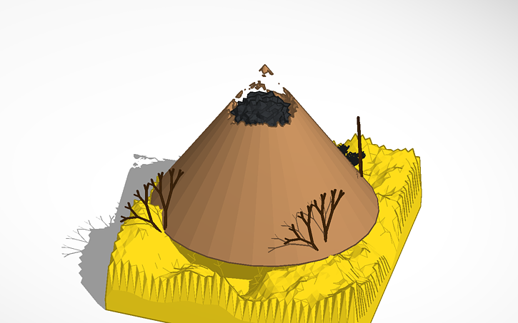 3D design Volcanoe - Tinkercad