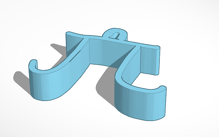 3D design Pi symbol - Tinkercad