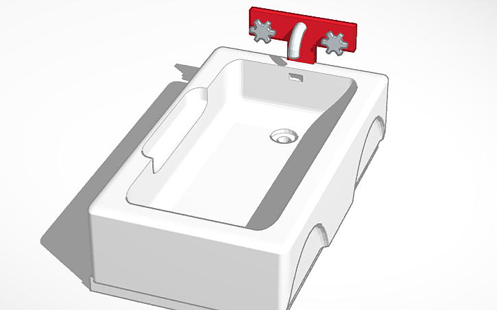 3D design Bath Tub - Tinkercad