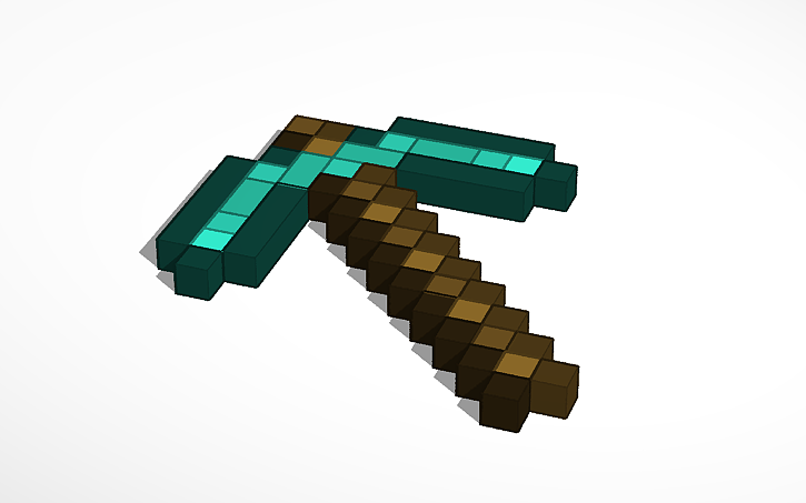 3D design minecraft pickaxe | Tinkercad
