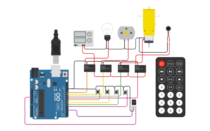Circuit design Home Automation project - Tinkercad