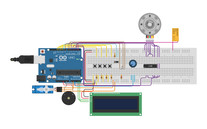 Circuit design Project Máquina de Estado - Tinkercad