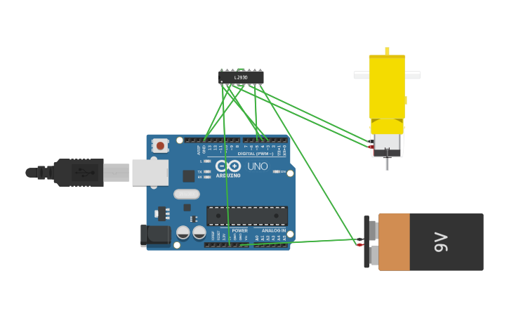 Circuit design Controllo velocita' motore con Arduino | Tinkercad