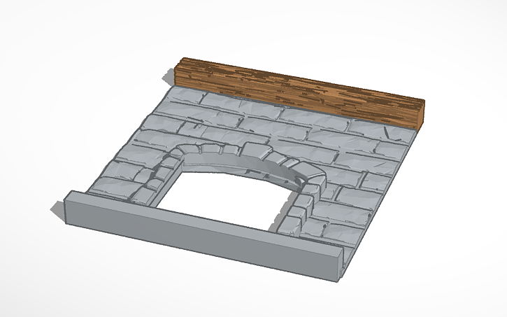 3D design ssa Fireplace and mantle - Tinkercad