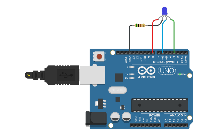 Circuit design Rangkaian LED RGB Arduino Yusnita P XII-10 - Tinkercad