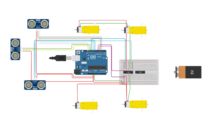 Circuit design Biometric bot - Tinkercad