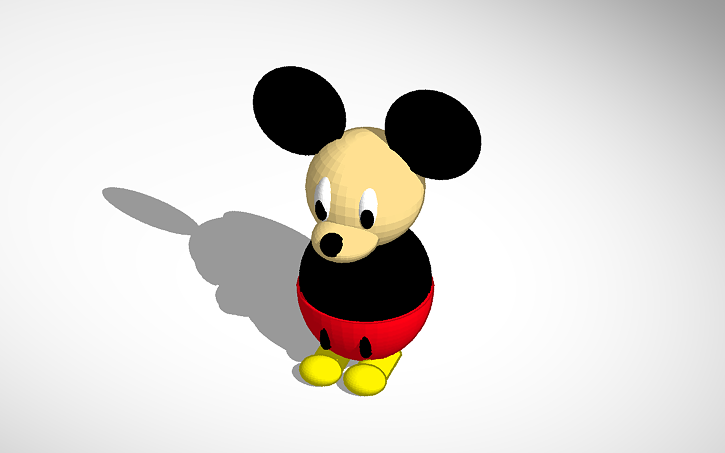 3D design Mickey Mouse | Tinkercad