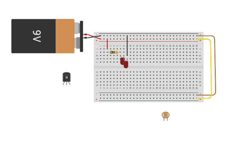 Circuit design Hola Mundo 1er Circuito | Tinkercad