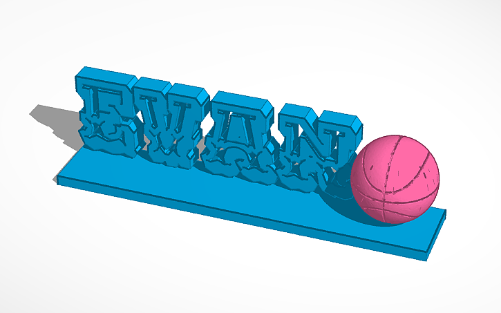 3D design Thibodeaux- Name Plate | Tinkercad
