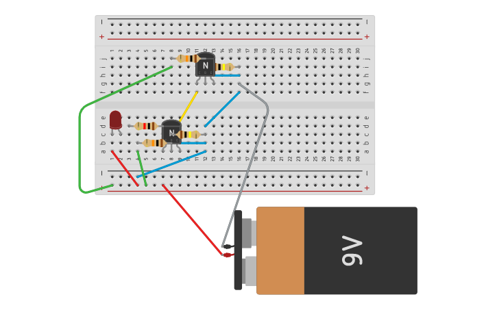 Circuit design OR Circuit Built on Breadboard | Tinkercad