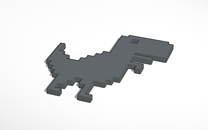 3D design Chrome Dinosaur - Tinkercad