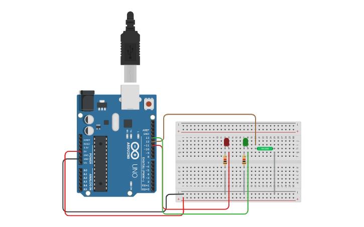 Circuit design Lab 6 - Tilt Sensor | Tinkercad