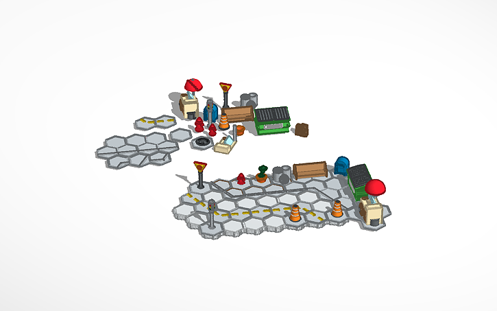 3D design Urbon Hexagon Terrain - Tinkercad