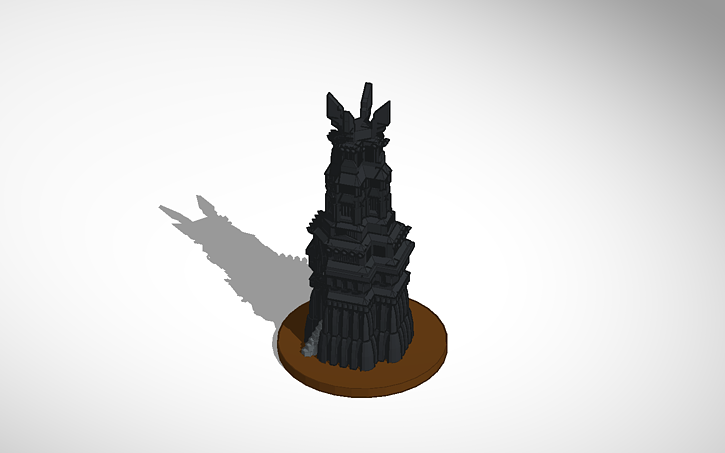 3D design tower of orthanc chess piece (rook) - Tinkercad