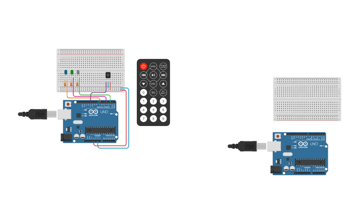 Circuit Design Led Con Control Remoto Tinkercad
